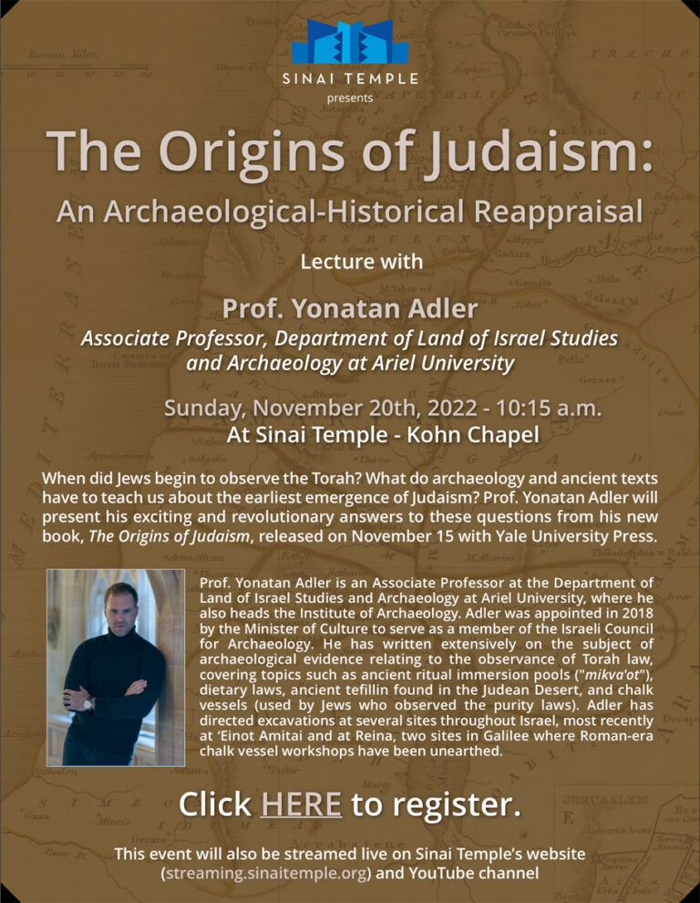 The Origins of Judaism - Sinai Temple