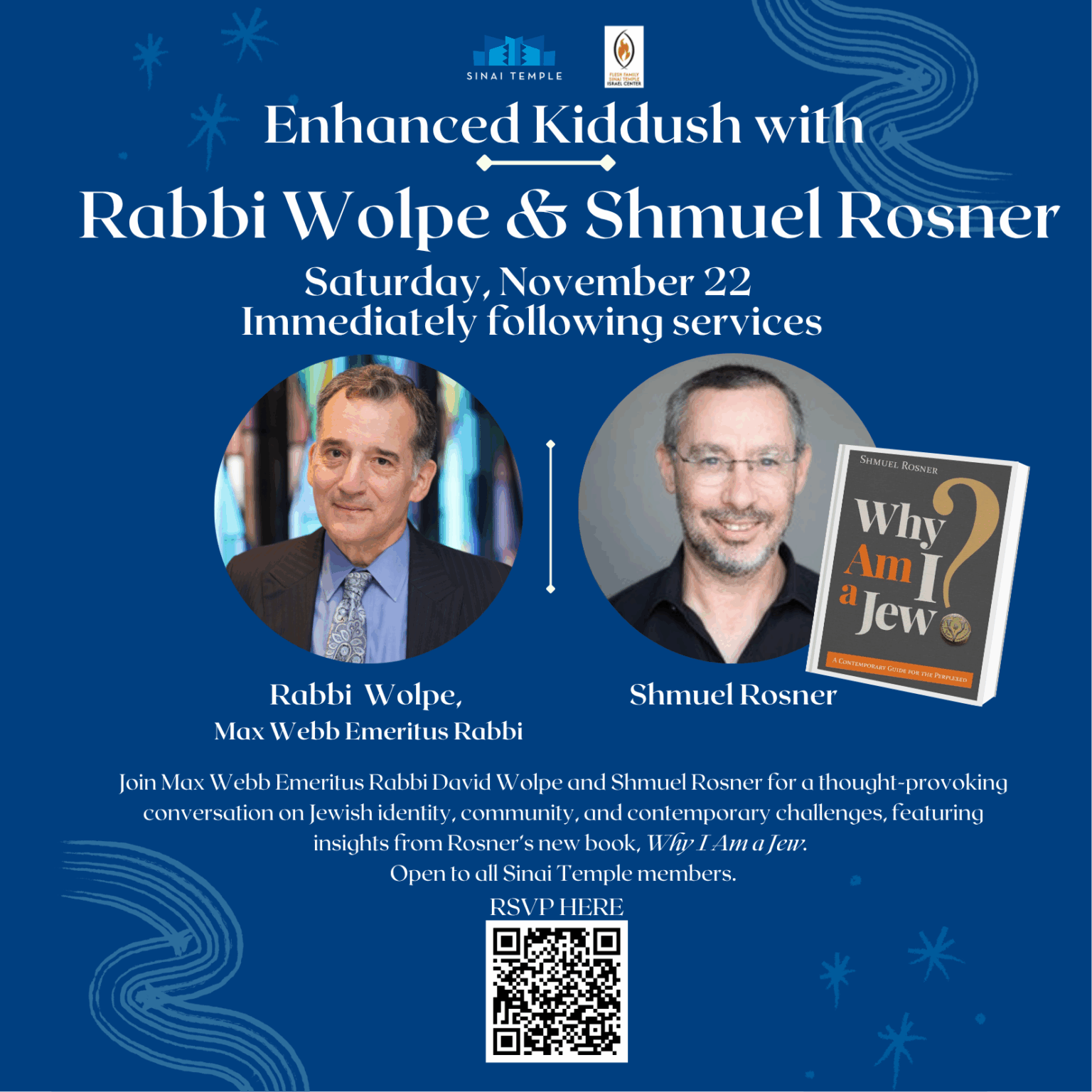Enhanced Kiddush with Rabbi Wolpe & Shmuel Rosner - Sinai Temple